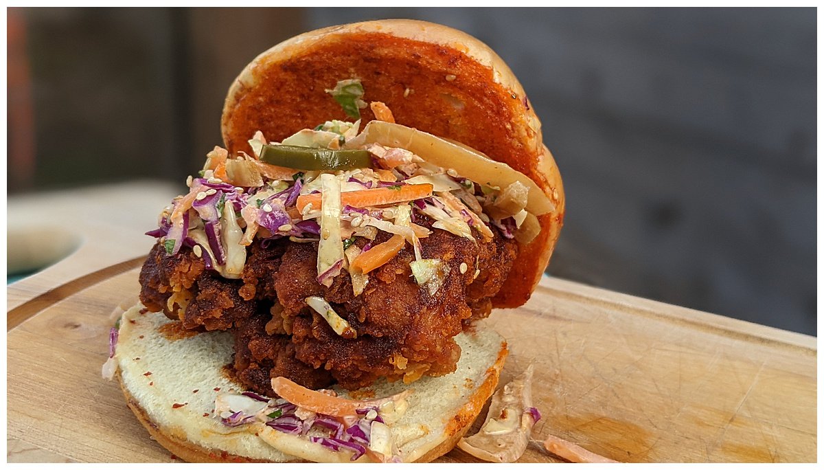 Ali Khan Eats . . . Korean Hot Chicken Sandwich - Ali Khan Eats