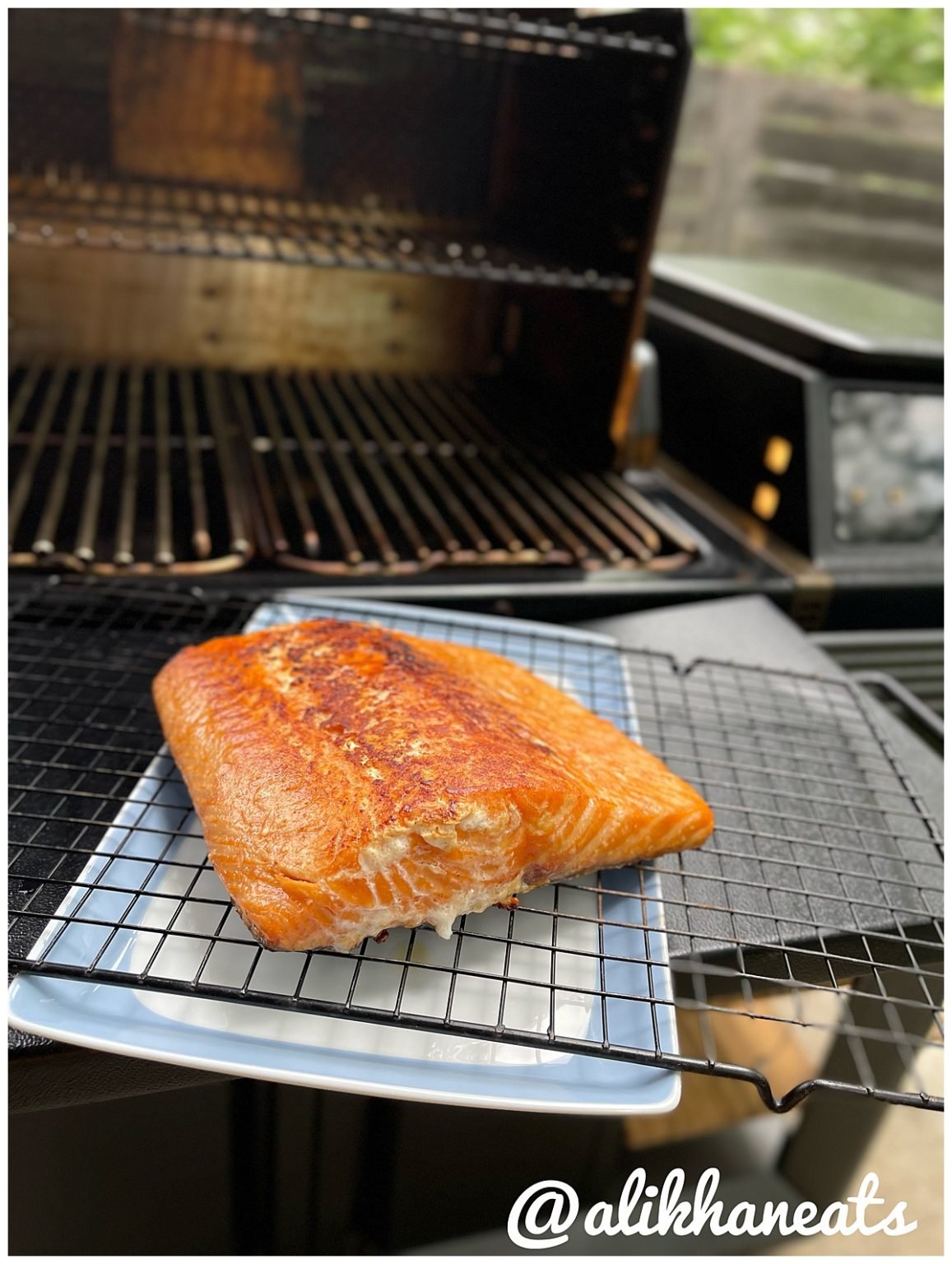 Reverse Sear Salmon Traeger Grill - Ali Khan EatsAli Khan Eats